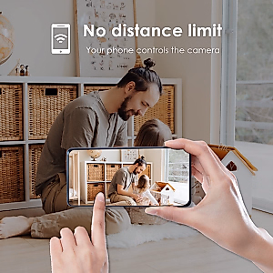 WOHAOK Mini Hidden Cameras, Wireless WiFi Camera HD 1080P Home Security, Surveillance with Audio and Video Live Feed, Covert Baby Nanny Cam, Tiny Smart Cameras with Night Vision and Motion Detection