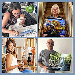 Lin-A-Lex DIY Paint by Numbers for Adults and Kids, Autumn Landscape - Rainy Day, Beginner Friendly Painting Kit with Soft Brushes, Acrylic Pigment Oils, Arts and Craft for Home