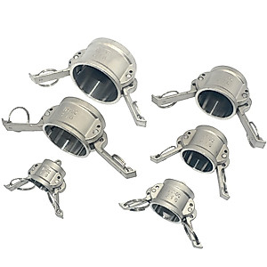 VARMHUS Trash Pump Adapter Dust Cap/Dust Cover,Type DC Cam and Groove Hose Pipe Fitting Coupler,Stainless Steel 316 (3/4")