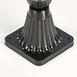 CZLZY Creative Modeling Aluminum Column Light European Style E27 Pillar Lamp Outdoor Post Light Fixtures Waterproof IP55 Glass Lampshade Villa Garden Landscape Light Lawn Lamp