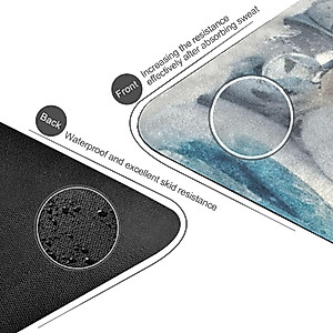 GOODOLD Christmas Snowman Yoga Mat, 71 x 26 Inch Non-slip Yoga Mats Folding Travel Exercise Mat Indoor Outdoor Gym Pilates with Storage Bag for Women Men