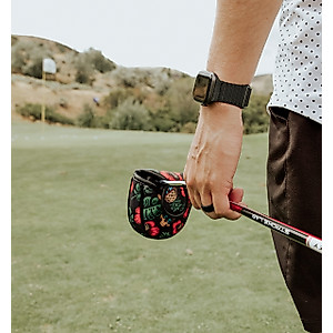 VIXYN Mallet Putter Cover - Cool Putter Cover - Mallet Putter Headcover - Fleeced Lined Putter Head Covers - Protective Golf Club Covers to Match Driver Headcover (Pineapple Skull)