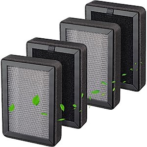 LV-H128 Air Purifier Replacement Filter, MESTICA H13 True HEPA Air Filter for LEVOIT LV-H128 Filter Air Purifiers, 3-in-1 Pre-filter True HEPA and Activated Carbon for 99.9% Removal, 4Pcs