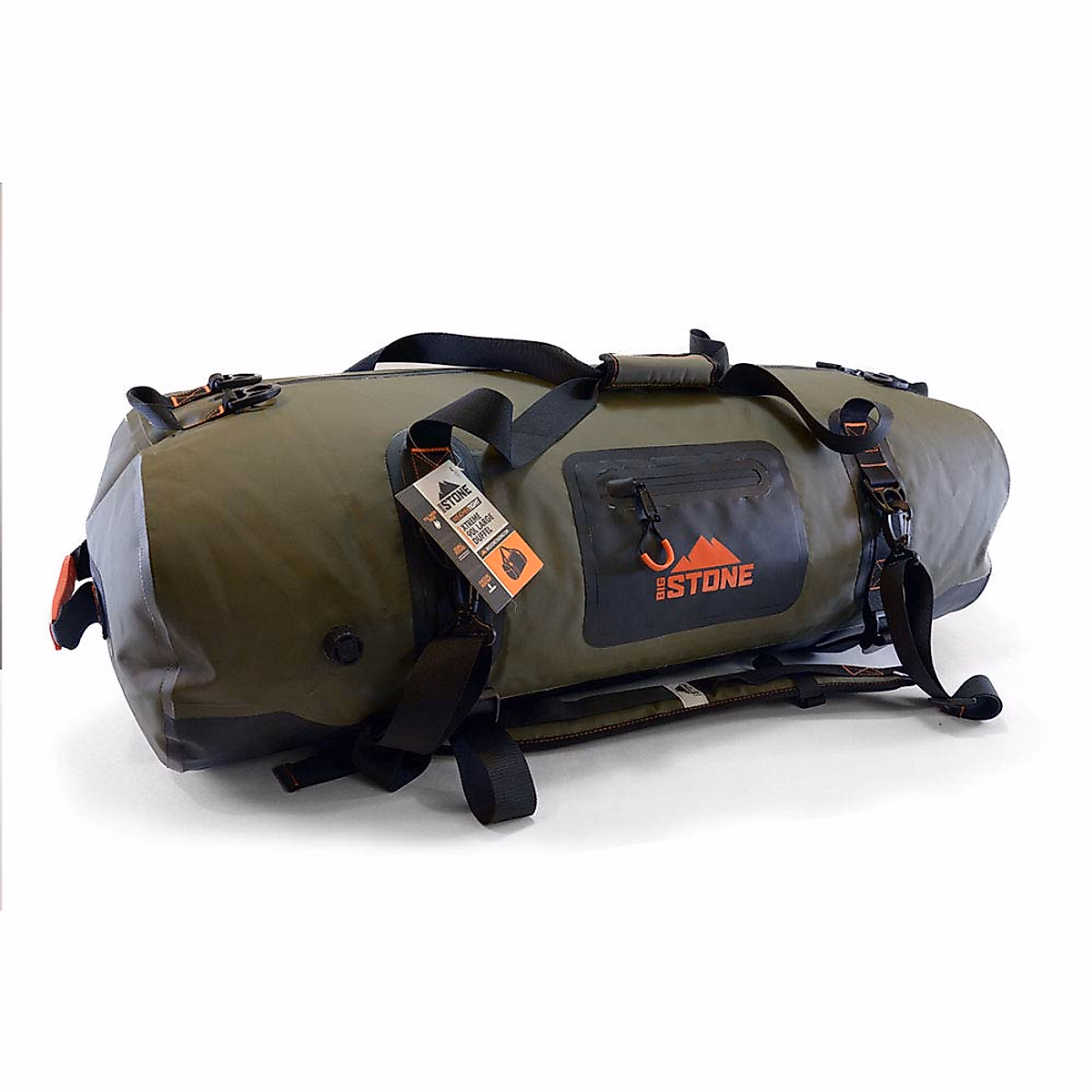Big Stone Fully Waterproof, airtight, Submersible, Heavy Duty, Rugged, Scuba Zipper Dry Bag - Carry as Duffel, Backpack or Shoulder - Large/x-Large (90 Liter)
