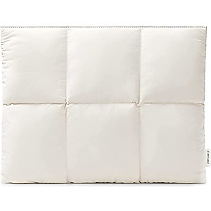 Comfyable Puffy Laptop Sleeve 13 Inch 14 Inch, Quilted Puffer Carrying for Women, Pillow Case Compatible for MacBook Air M2 M1, MacBook Pro 13 Inch 14 Inch, 13 in 14 in Cover, Rice