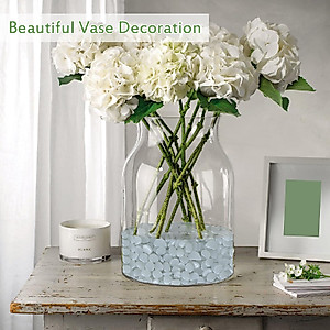 200pc Luminous Stone Glow Stones Pebbles Glow in The Dark Pebbles for Walkway Backyard Pathway Lawn Potted Plant Flower Decor,White