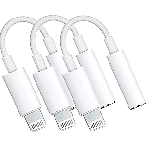 [Apple MFi Certified] 2Pack iPhone 13 Headphone Jack Adapter, Lightning to 3.5mm Aux Audio Jack Adapter Dongle Cable Stereo Earphone Connector Converter for iPhone 12/11/XR/X/8/7/SE Call+Music Control