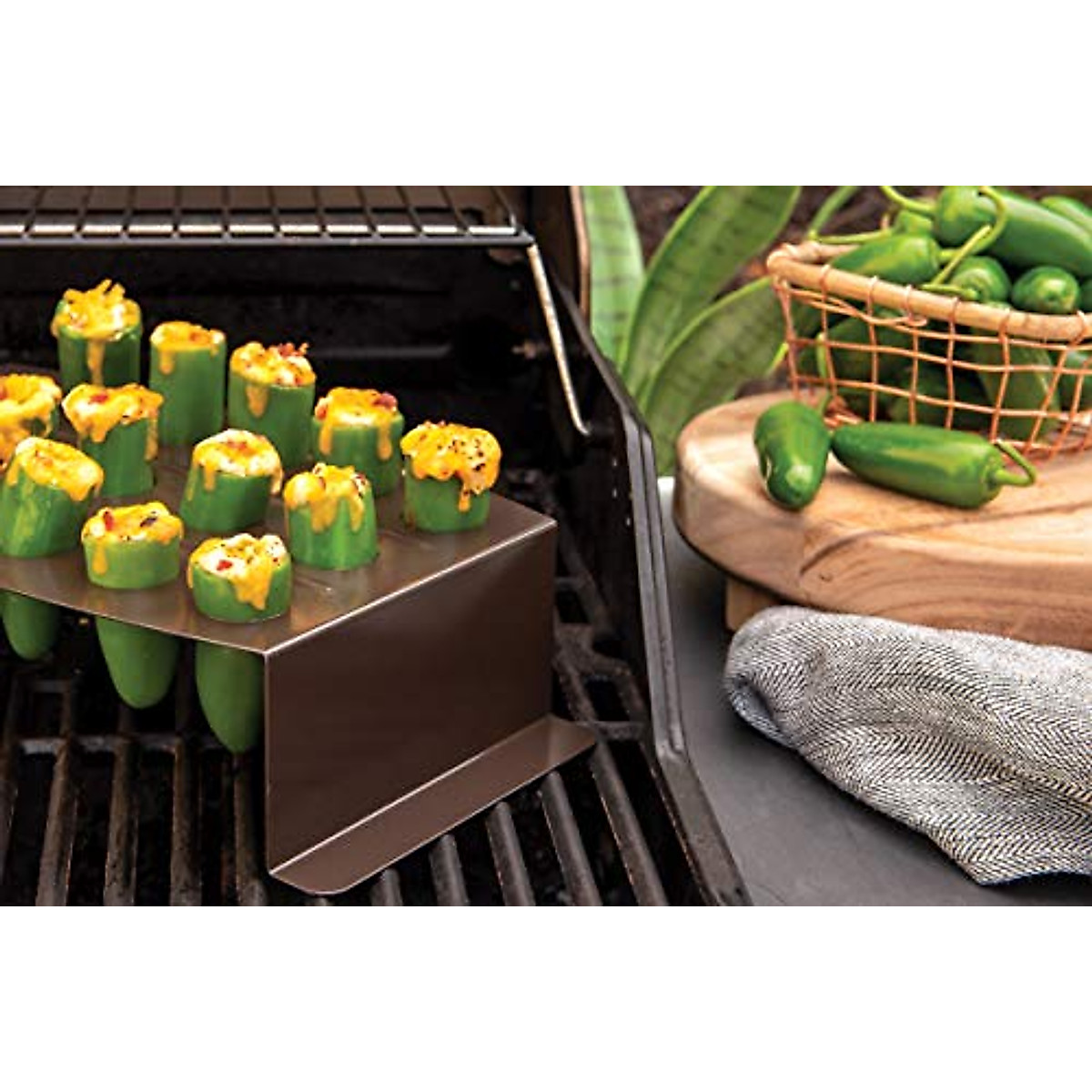 Nordic Ware 365 Indoor/Outdoor Chicken Leg Griller and Jalapeno Roaster