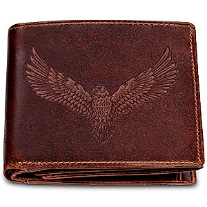 URBAN FOREST Zeus Leather Wallet & Accessory Set for Men, Caramel Brown, Casual