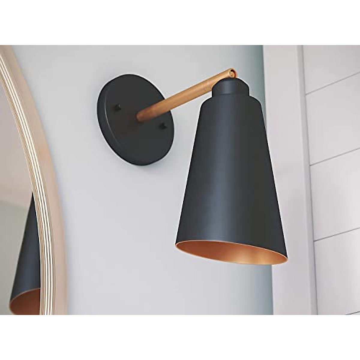 Kenroy Home 12'' Wall Sconce, Matte Black/Antique Bronze