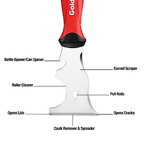 Goldblatt 9-in-1 Drywall Paint Scraper, Stainless Steel Putty Knife Scraper & Goldblatt 2 Piece Razor Blade Scraper Set with 20-piece Blades