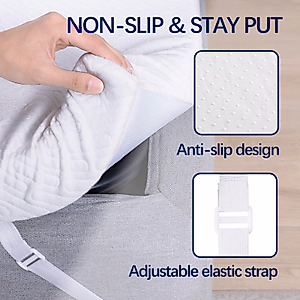 VALUXE 4 Inch Gel Memory Foam Mattress Topper King Size High Density Cooling Pad Pressure Relief Bed Topper (with Removable & Washable Bamboo Cover)