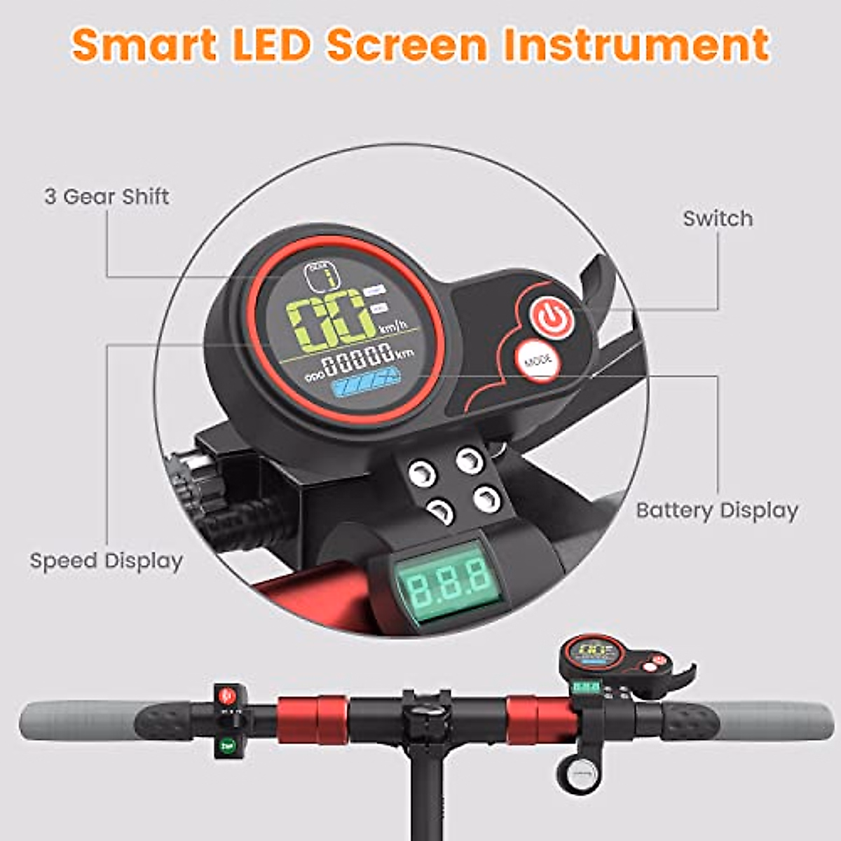 iENYRID Electric Scooter for Adults with Seat, 600w Motor(800w Peak Power), 28mph Top Speed, 31miles of Range, 10'' Off Road Tire, Dual Suspension & Dual Brake System, Commuter E Scooter