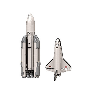 Space Series Launch Vehicles The Space Shuttle Buran Building Blocks Set Rocket Model Science Building Kit DIY Construction Toy Gifts, 3844 Pcs, 23.2 x 21 x 53.6 cm