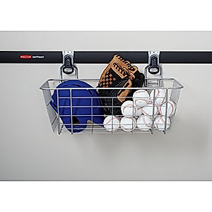 Rubbermaid FastTrack Garage Storage Wire Mesh Basket, Garage Organization System, Easy Wall Mount for Gardening Tools, Kid's Toys, Dog Toy's Storage