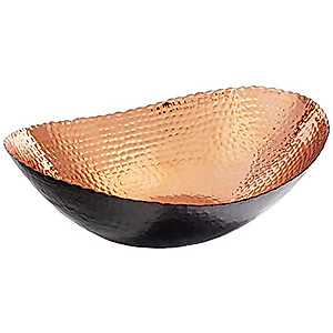 Elegance Oval Bowl, 14.75" x 11", Black/Copper