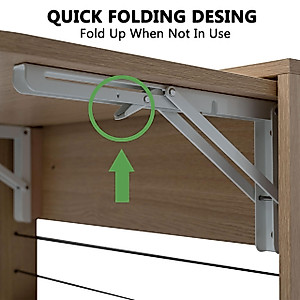 SKVSKV Folding Wall Table, Fold Down Table Wall Mounted, Floating Desk for Wall, Functional Hanging Desk for Home Office Workstation, Laundry Room, Kitchen Dining (24.8 * 16.3inch, Wood Color)