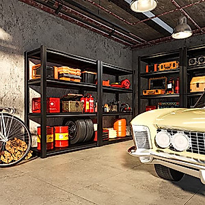 Raybee Garage Shelving Heavy Duty, 40" Wide Garage Storage Shevles Heavy Duty Shelving, Adjustable 4 Tier Metal Shelving, Garage Shelves Heavy Duty Shelves, Industrial Storage Rack, 40" W x19 D x57 H