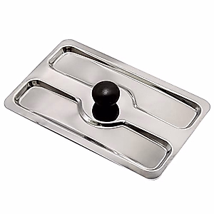 UOIENRT Toaster Dust Cover, Stainless Toaster Appliance Top Cover, Steel Electric Bread Maker Upper Cover for Bread Machine