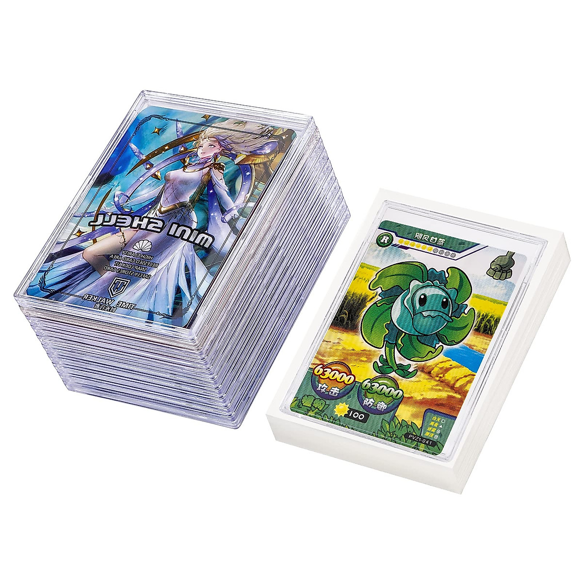 UTCTBC Card Protectors 10 Case Cards Sleeves Clear Card Brick Top Loaders + 50 Protective Sheath Fit for Trading Cards Standard Sports Cards Baseball Cards Football Cards Basketball Cards