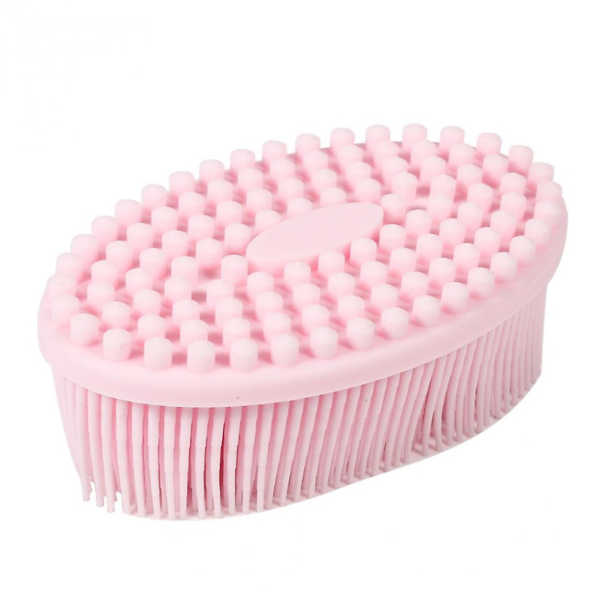 3 Set of Multifunctional Silicone Body Scrubber Loofah Soft and Skin-Friendly-,Easy to Clean,Scalp Massage ，Durable and Hygienic - Suitable for Various People and Pets (1 Count Pink)