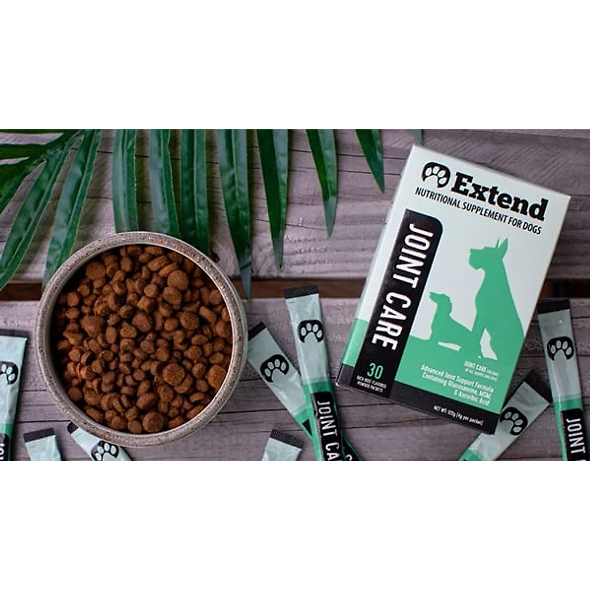 Extend - Joint Care for Dogs - 1 Month Supply - Glucosamine for Dogs with MSM & Ascorbic Acid - Pure Grade Ingredients.