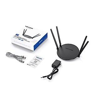 WAVLINK AC1200 WiFi Router Wireless Internet Router for Home, Dual Band Router 2.4GHz and 5GHz with 1000Mbps WAN/LAN Gigabit Ethernet Port, 4 x 5dBi Foldable Antennas, Supports Router Repeater AP Mode