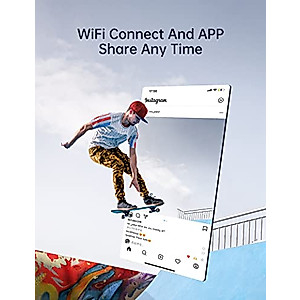 WOLFANG GA400 Action Camera 4K 60FPS Bare Metal Waterproof Underwater Camera 3.0 EIS Stabilization WiFi Helmet Camera (Remote Control, 2x1350mAh Batteries and Accessory Kit)