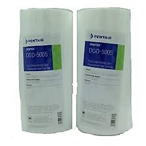 Pentek DGD-5005 Spun Polypropylene Filter Cartridge, 10" x 4-1/2" 2- Pack