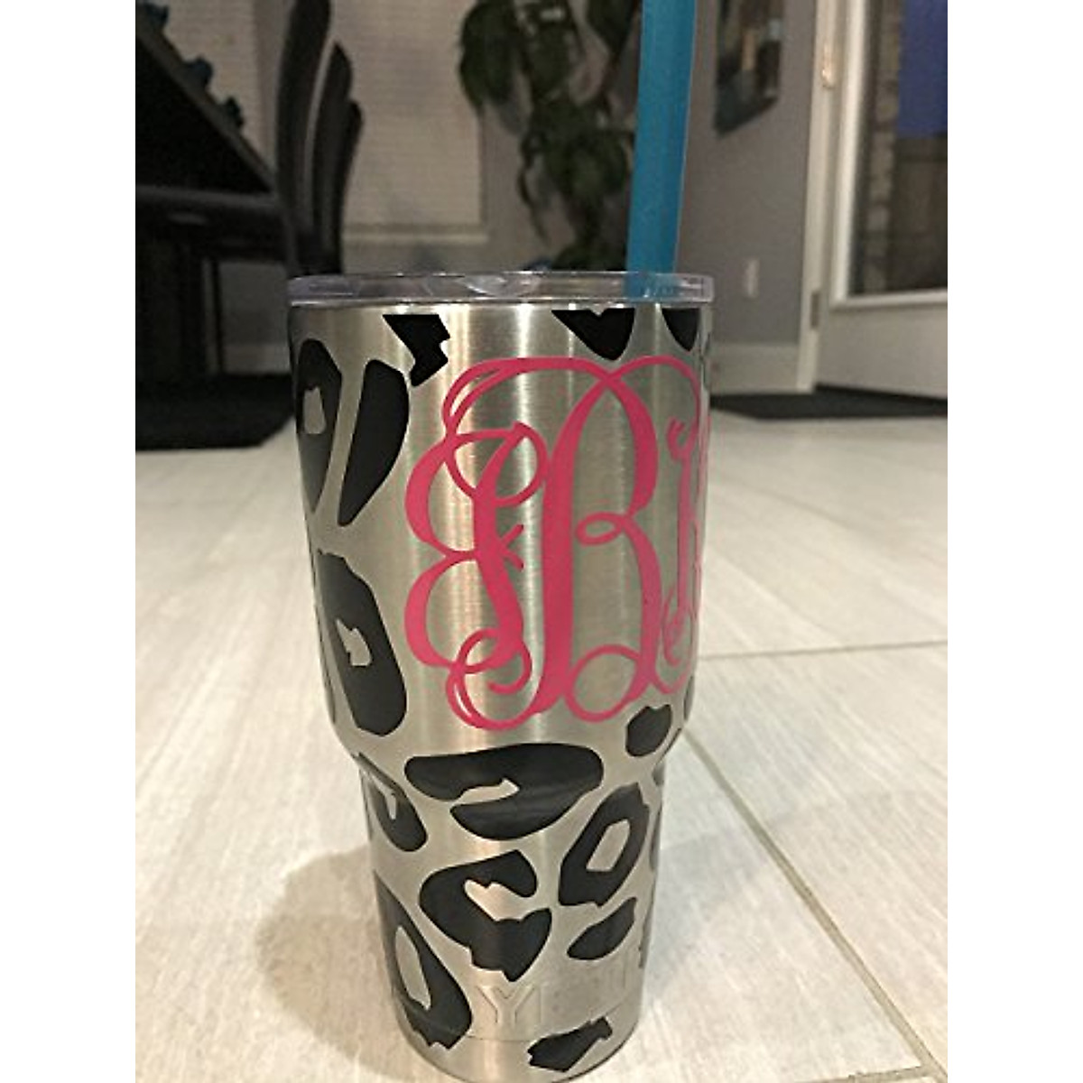 Cheetah Animal Print Decal for YETI Rambler Tumbler 20 oz 30 oz Sticker RTIC Ozark Boss