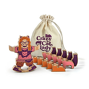 Genuine Fred, Crazy CAT Lady Wooden Balance Game, Assorted