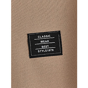 SOLY HUX Boy's 2 Piece Outfit Drop Shoulder Pullover Sweatshirt and Jogger Sweatpants Hoodie & Pants Set Black and Brown 11-12Y