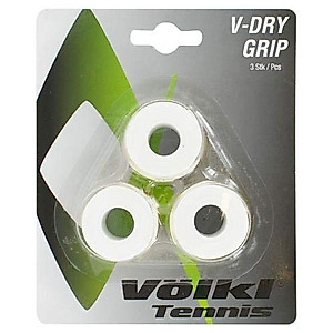 V-Dry Grip | Overgrip | High Performance Tennis Grip (Black, 3-Pack)