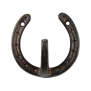 Treasure Gurus Metal Horseshoe Hat/Coat/Tack/Key Wall Hook/Bath Towel Rack Rustic Western Decor