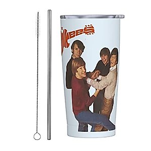 JTRU The Monkees Stainless steel insulation cup with straw cup lid double-layer vacuum insulation coffee cup can be placed in the car for office home