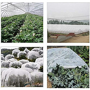 BGTOOL Garden Fabric Plant Cover Freeze Protection, Floating Row Cover 10ft×49ft Reusable Rectangle Frost Protection for Crop, Blanket for Vegetables & Plants for Preventing Cold Weather and Animal