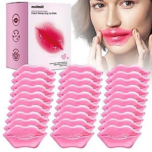 30 Pieces Collagen Lip Masks for Dry Lips Care, Crystal Lip Pads Pink Gel Lip Patches Great for Moisturizing,Remove Dead Skin, Lip Mask Sheet Mascarilla Para Labios with Moisturer Essence