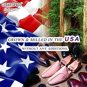 Cedar Space Cedar Shoe Trees for Men, 7.5-14 Sizes Cedar Shoe Trees, 2 Pairs Wooden Shoe Stretcher Tree, 2 Pairs, CS42 -US Size Men9