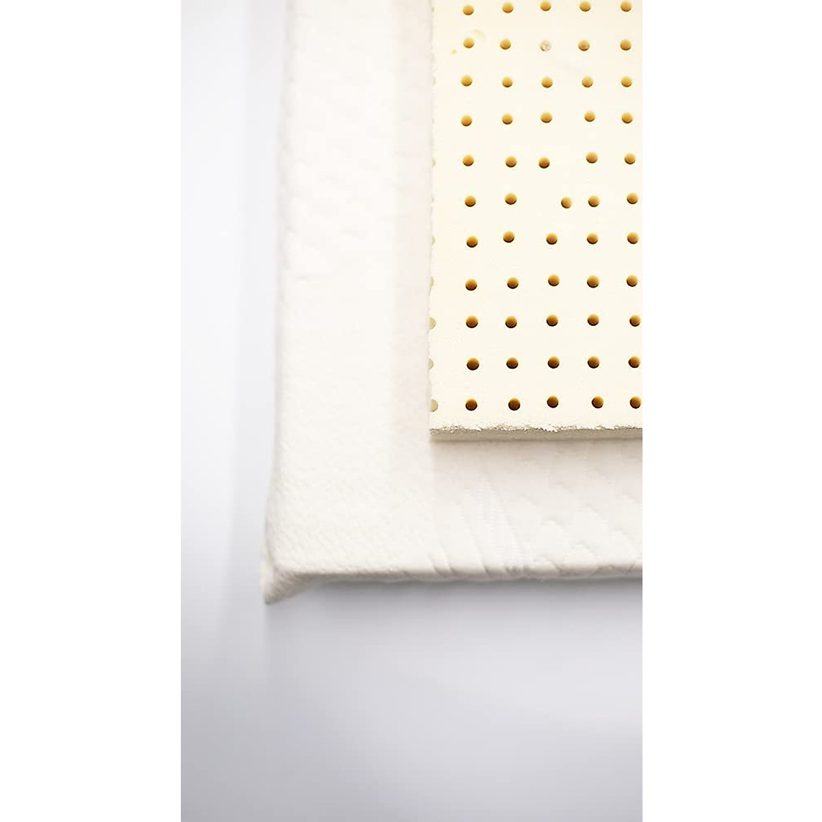 ORGANIC TEXTILES 2" Organic Latex Mattress Topper with Velvet Cover (King, Soft)