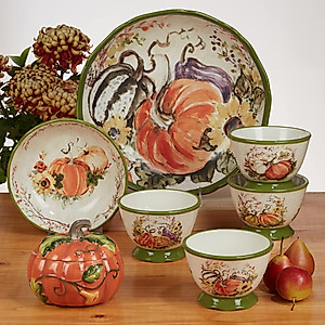 Certified International Harvest Morning 11" Dinner Plates, Multicolor, Large, Set of 4