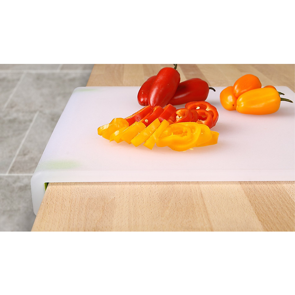 Dexas 431-22-383 Kitchen Workboard/Cutting Board, 12.5 by 17", Natural/Green