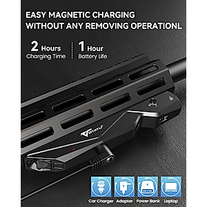 Votatu M9L-G 1600 Lumens Light Laser Combo Compatible with M-Lok Rail Surface, Tactical Flashlight and Green Laser Sight for Rifle, Strobe Function, Magnetic Rechargeable