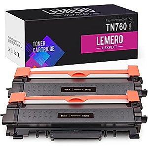 TN760 LemeroUexpect Remanufactured Toner Cartridge Replacement for Brother TN760 TN-760/TN-730 Black High Yield Toner TN730 for MFC-L2710DW DCP-L2550DW MFC-L2690DW L2717DW HL-L2395DW L2350DW Printer