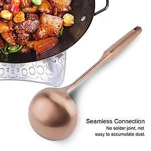 Stainless Steel Ladle Spoon Kitchen Turner, Big Soup Ladle Useful Kitchen Turner Cooking Tool Utensil Tool (Soup Ladle-Rose Gold)