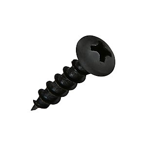 100 Pack Rok Hardware #8 x 3/4" Coarse Deep Thread Pan Head Screws Black Phosphate Wood MDF