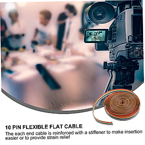 VILLFUL 2pcs 10 Jumper Wire Kit Terminal Connectors Metal Filament Male Female Wire Connectors Breadboard Jumper Wires 34 Pin Ribbon 10pin Male to Female Ribbon Wire Flat Cable