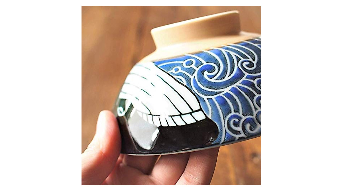 MINORU TOUKI Blue Ceramic Rice Bowl Set of 2