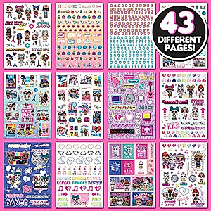 L.O.L. Surprise! 1500+ Little Sister & Tots Stickers, Queen Bee, Diva, Go-Go Gurl, Glitter Queen, Cosmic Queen, Shapes, Super B.B., Rocker, Cute Gifts for Girls Kids Teens Adults