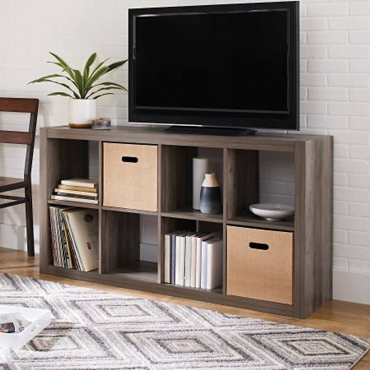 Better Homes and Garden 8-Cube Organizer (Set of 2) (Rustic Gray)