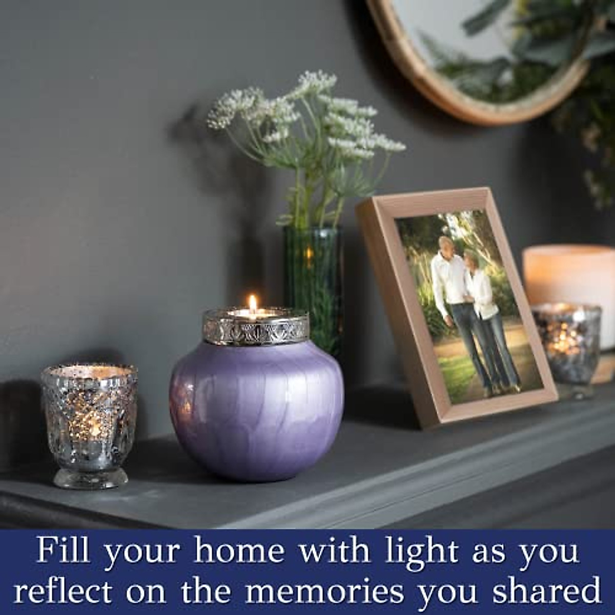 FOVERE – Small Urns for Human Ashes – Purple Ashes Keepsake Urn – 100% Handmade Decorative Urns for Males and Females. Pet Urn for Dogs Ashes and Cats.